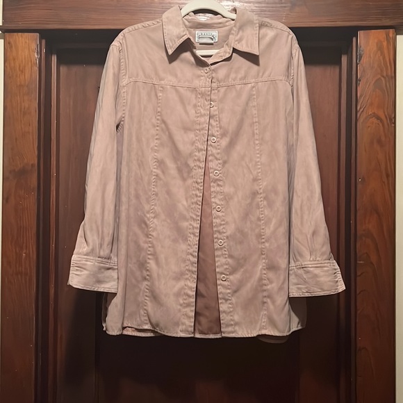 Basic Editions | Tops | Basic Editions Tan Button Down | Poshmark